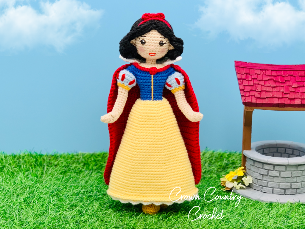 PDF CROCHET PATTERN Snow White Doll - Crown Country Crochet