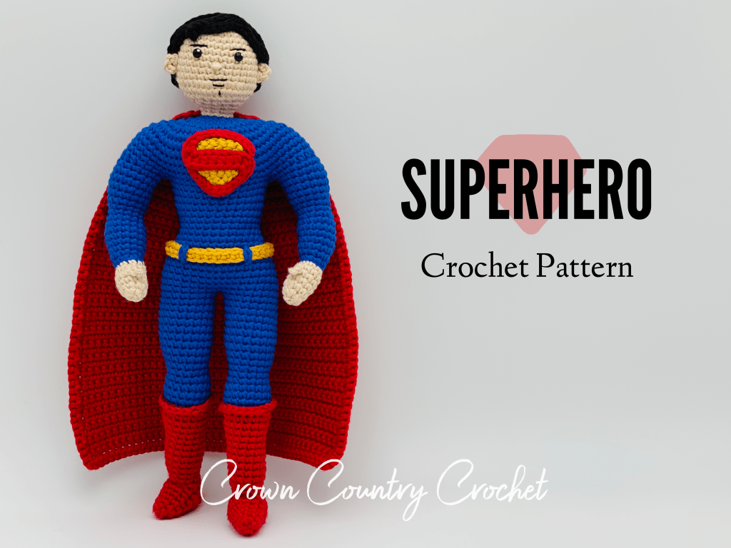 PDF CROCHET PATTERN Superhero Doll - Crown Country Crochet