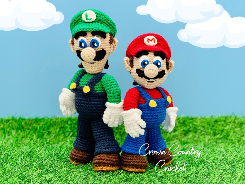 PDF Crochet Pattern Plumber Hero Team Mario & Luigi Fan Art Dolls ...